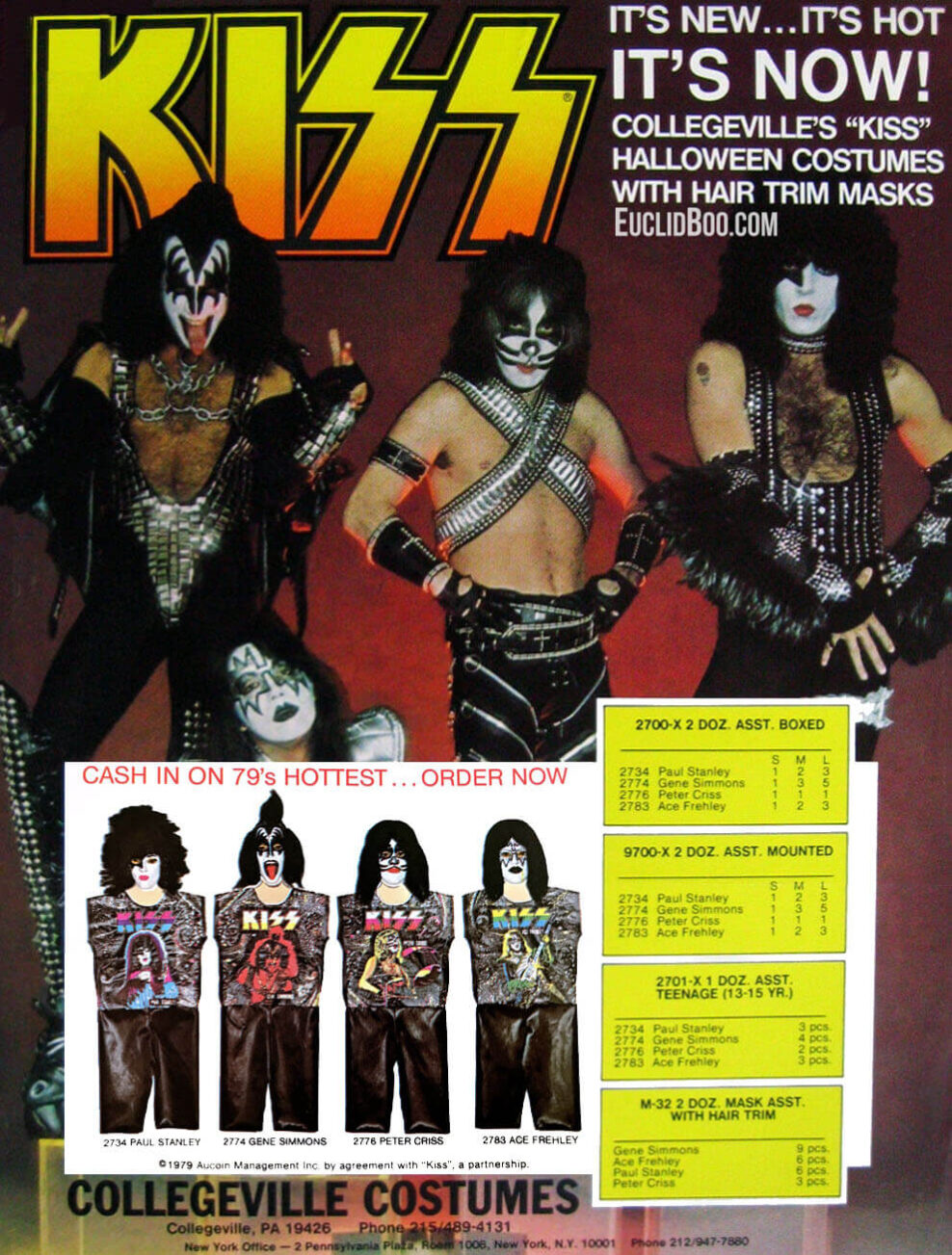 Collegeville KISS Box Costumes 1978/1979 - Euclid Boo - Euclid Haunted House